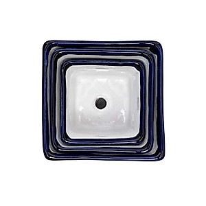 Enchanted Talavera Handmade Mexican Pottery Talavera Ceramic 3 Piece Set Succulent Pot Set Mini Flower Planter Cactus Pot Home Office Desk Décor Gift Small Shelf Desk Window Pottery (Multi-Color)