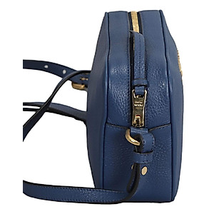 Prada Royal Blue Vitello Phenix Leather Shoulder Camera Bag 1BH103