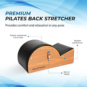 AeroPilates Posture Corrector Pilates Barrel - Home Pilates Back Stretcher - Pilates Strength Workout Machine for Home Gym - Up to 300 lbs Weight Capacity