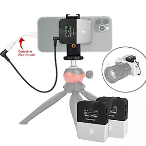 Mirabox Wireless Lavalier Microphone, 32 Channels UHF Microphone System with 2 Transmitter and 1 Receiver,Lav Mic for DSLR Camera, Smartphone, Tablets