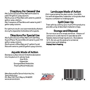 Plex Mate Aquatic Surfactant for Herbicides – Quart- Non-Ionic, Increase Product Coverage, Increase Product Penetration, Increase Product Effectiveness