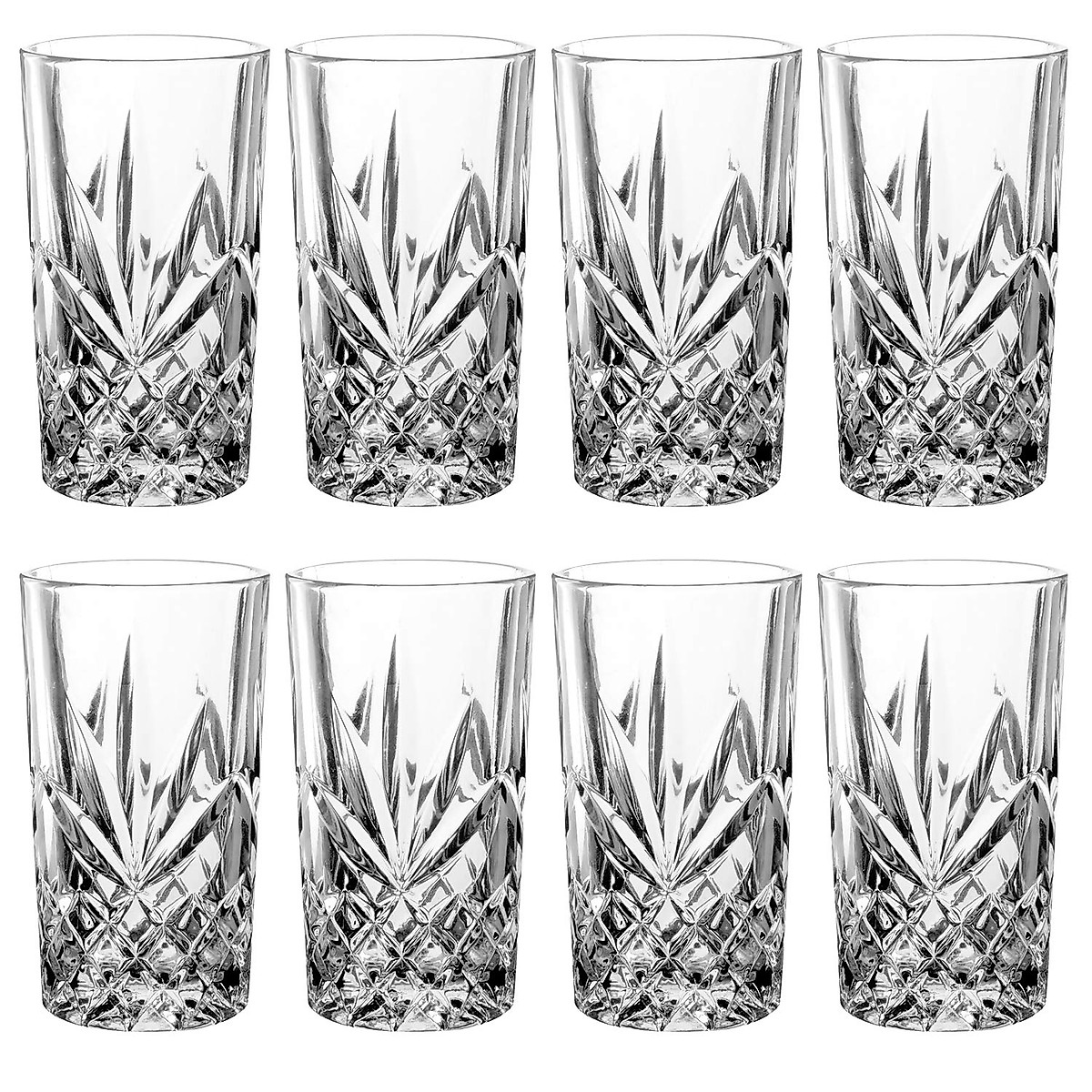 Whisky Glasses Set 12 oz,Liqueur Spirits Glasses Snifters Round Clear Drinking Glass,Rock Glasses,Old Fashioned Cocktails Glasses Bourbon Glasses for Restaurants,Bars,Water Cups Vodka Cups 8 Pack
