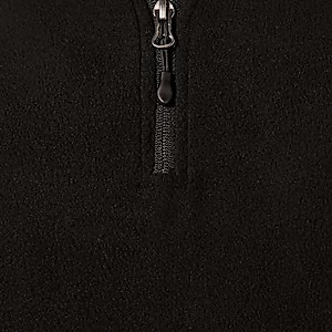 Amazon Essentials Men's Quarter-Zip Polar Fleece Jacket - Discontinued Colors, Black, Large