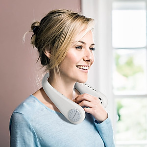 NinetinGel Portable Neck Fan, bladeless neck fan,for Indoor Outdoor Travelling,USB Rechargeable Personal Fan, Rechargeable, Headphone Design,3 Speeds Operated Adjustable,neck fans for keeping cool