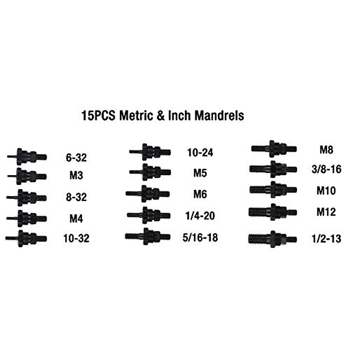 AIUITIO 16" Rivet Nut Tool, Rivnut Tool Kit with 15 Metric and SAE Mandrels, Nutsert Rivet Tool Set with 150Pcs Rivnuts