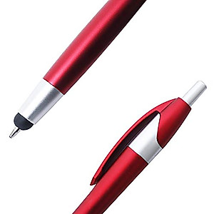 Ballpoint Pens Stylus Pens for Touch Screens Medium Point Black Ink Writing Pen 2 in 1 Office Pen with Stylus Tips for iPhone iPad (5 Count)