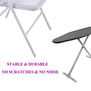 Furnigear Chair Leg Tips Caps Non-Slip Rubber Leg Tips 1” Inner Diameter Chair Leg Floor Protectors Round White, 16 Pack