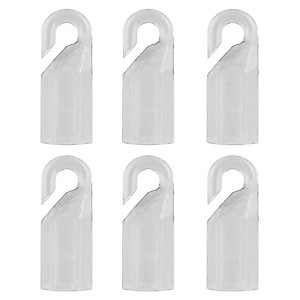 AXLIZER 6PCS Hook Connector Wand Cap Wand Tip Hook Sleeve Tip Fixing Hook of The Blind Rod for Hexagon 7mm Plastic Blind Tilt