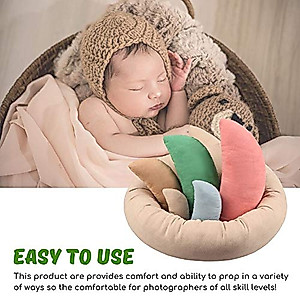 Newborn Photography Props, Ultra-Soft Baby Donut Posing Pillows, Professional Baby Photo Props Set Fits 0-6 Months Baby,Pack of 6, Multicolor