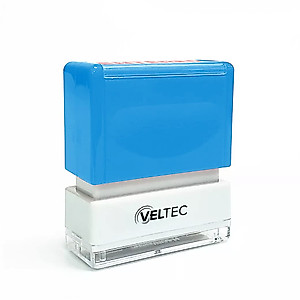 Veltec Premium Pre-Inked Message Stamp, Red Ink (Confidential)