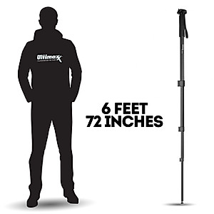 Ultimaxx’s Professional Dynamic Tripod Bundle Includes: 75” Tripod, 72” Monopod, 12” Gripster and Pistol Grip for Canon, Nikon, Sony, Samsung, Olympus, Panasonic, Pentax, and All Digital Cameras
