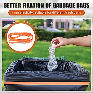 Shappy 8 Pieces 3.28 ft Trash Can Bands Large Rubber Bands Garbage Can Bag Holder 13-30 Gallon Garbage Can, Colorful Litter Box Band Loop for Trash Can Outdoor, 8 Colors