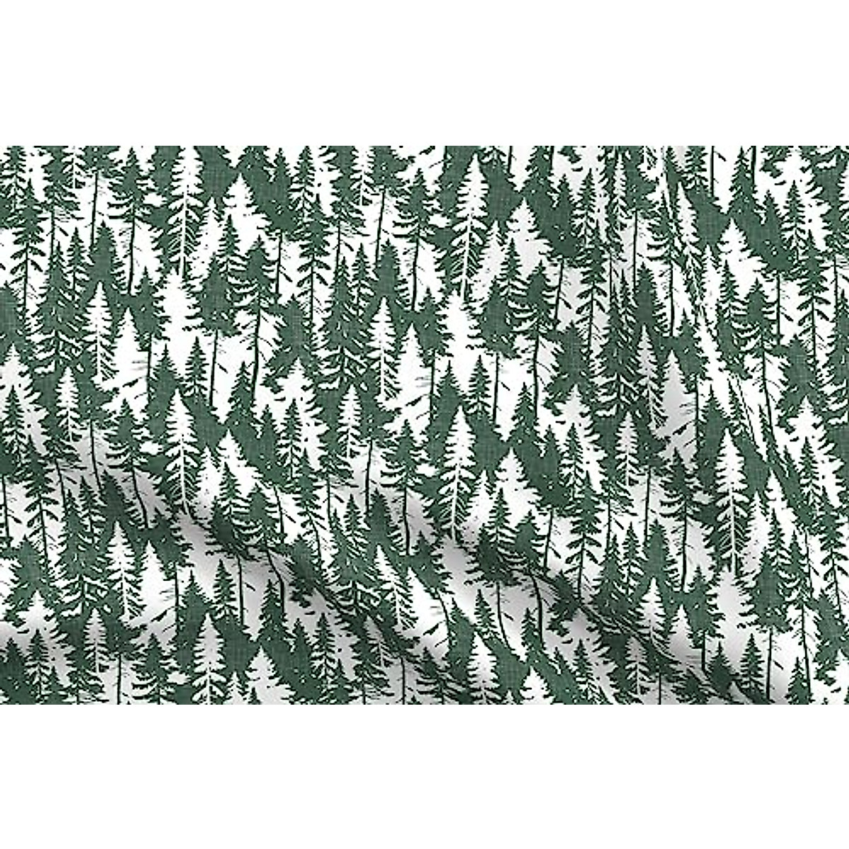 Spoonflower Fabric - Forest Woodland Woods Rustic Camping Trees Pine Evergreen Printed on Petal Signature Cotton Fabric Fat Quarter - Sewing Quilting Apparel Crafts Decor