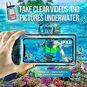 Hommtina Waterproof Phone Case Waterproof Bag,Waterproof Fanny Pack Waterproof Pouch with Adjustable Belt for Beach, Swimming, Boating, Fishing (2 * fanny pack(black+white)+2 * phone case(black))