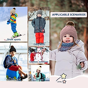 Durio Toddler Winter Hat Knit Toddler Hats for Boys Girls Pompom Toddler Boy Hat Baby Beanie Ivory White & Gray & Pink & Black One Size