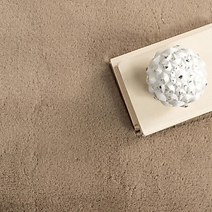 nuLOOM 2' x 6' Cozy Plush SuperiorWash Area Rug, Machine Washable, Non-Slip, Soft Fluffy Shag Carpet for Living Room Bedroom Kids Room Nursery Home Decor, Eline Camel