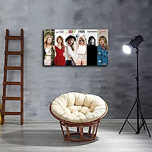 The Girl Taylors Album Poster Pop Singer Canvas Wall Art Print Art Decoration Photo Living Room Bedroom Decoration Poster Santa Rona (8x14inch-Unframed canvas,TL2022-B)