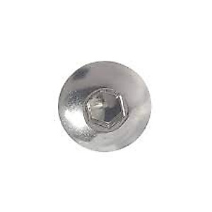 1/2"-13 x 1" Button Head Socket Cap Screw, Allen Socket Drive, 18-8 Stainless Steel, Full Thread - Quantity 5 - by Fastener Depot, LLC