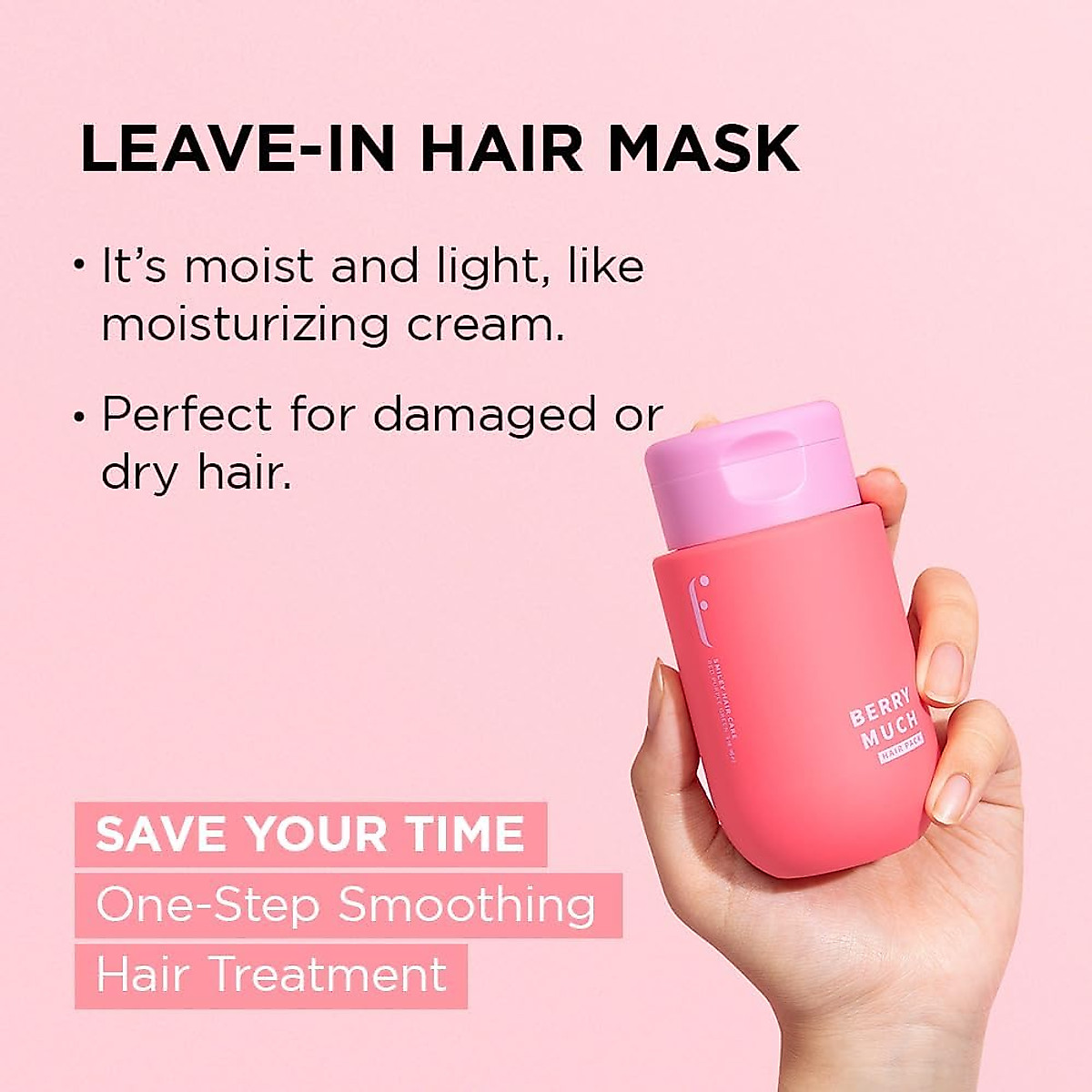 FLABOIS Leave-In Hair Mask - Berry Much, Apple Scent, No-Wash Treatment with 4-Berry Complex and Essential Oils for Dry, Damaged Hair, Split Ends & Breakage, Infused with Biotin & Vitamins, 10 Fl oz