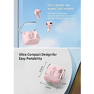 Bluetooth Wireless Earbuds,Immersive Sound Premium Deep Bass Hi-Fi Stereo Headset Bluetooth 5.2 Ear buds with Mics Call Noise Cancelling Lightweight Earphones for iOS,Android,Workout Sport Office