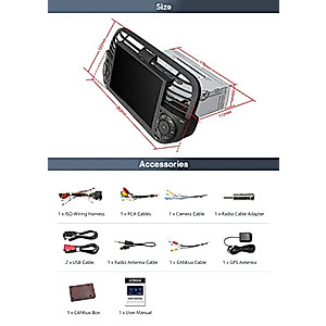 XTRONS Single Din Car Stereo for Fiat 500, Android 12 Octa Core 4GB RAM 64GB ROM Car Radio Player, 7 Inch IPS Touch Screen GPS Navigation for Car Head Unit Built-in DSP Car Play Android Auto (Black)