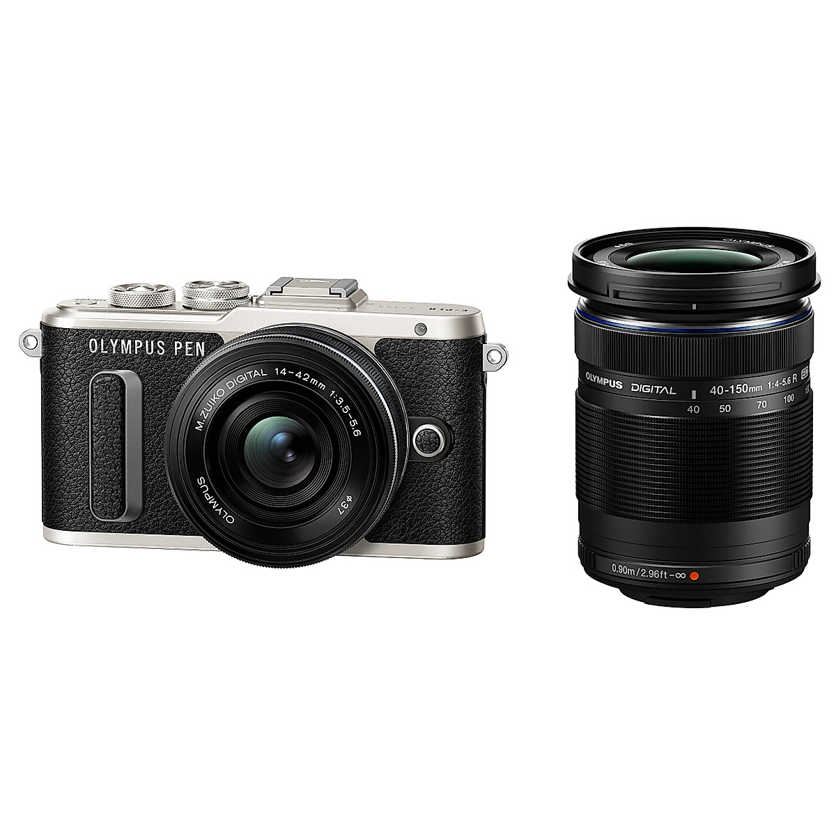 OLYMPUS PEN E-PL8 EZ double zoom kit [black][International Version, No Warranty]