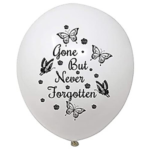30 Biodegradable latex balloons for release to Celebrate life, Bereavement, Condolences, Funeral, Anniversary, Memorial services, Memory table, Ash Scatterings (White)