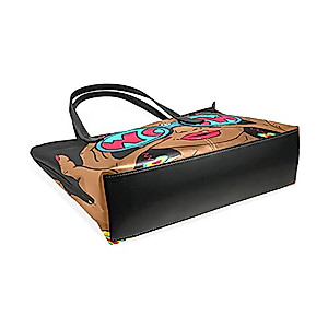 African American Woman Handbags Shoulder Bags Leather Crossbody Handbag for Women Tote Satchel