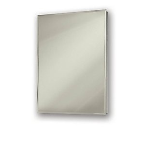 Jensen 530924 Simplicity Frameless Medicine Cabinet, Single Door, Recessed Mount, 24-Inch by 30-Inch