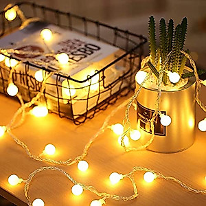VVPONMEIQS LED String Lights 32.8FT 100LED Waterproof Twinkle Fairy String Lights with Remote 8 Flashing Modes Warm White for Home Wall Garden Decorations (Size : 5M)
