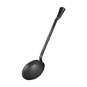 GANAZONO Forged Iron Spoon Mini Scoop Potting Scoop Garden Tractor Scoop Multitools Vegetable Planting Tools High Carbon Steel Spoon Cultivation Feeding Spoon Forging Dark Grey Bath Salt