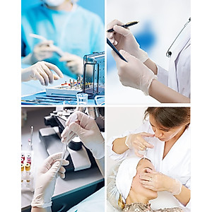 JMU Clear Vinyl Exam Gloves Small 100 Count, Latex Free Powder Free, 4 mil Thick Disposable Vinyl Gloves, Food Safe Gloves