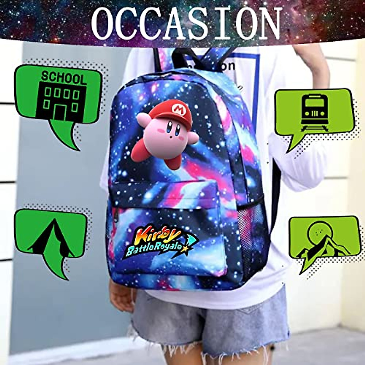 Qoinied Boys Kids Girls Backpack for School Travel Backpack For Women Men Laptop Backpack for Girls Boys (a7)