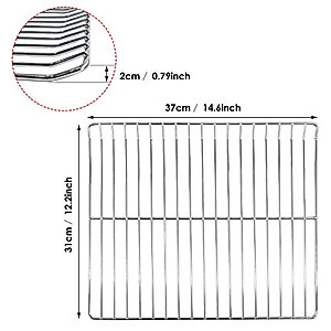 Uniflasy Cooking Grate Replacement Parts for Masterbuilt Electric Smoker 30 Inch, Stainless Steel Grids Masterbuilt MB20071117,MB20070421,MB20070210 Smoker grates Replacement, 14.6" x 12.2", 3 Pack