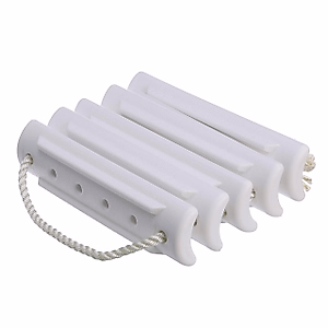 Attwood 11865-4 Rope Ladder, 5-Step, 11 ¾-Inch-Wide Blow-Molded Steps, Textured Step Surfaces, Nylon Rope