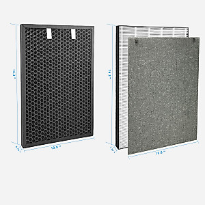 Lexind Air220 Filter Replacement for Bissell air320 Air220 aka 2609A Smart Air Purifier HEPA Air Filter (Pre-Filter 2678 + 2804 H13 Grade HEPA Filter + 2677 Activated Carbon Filter) 1 Set