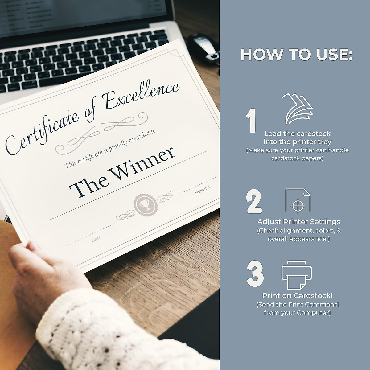 Hamilco Cream Colored Cardstock Thick Paper - 8 1/2 x 11" Heavy Weight 80 lb Cover Card Stock for Printer - 50 Pack