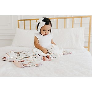 Large Premium Knit Baby 3 Layer Stretchy Quilt Blanket Coral by Copper Pearl