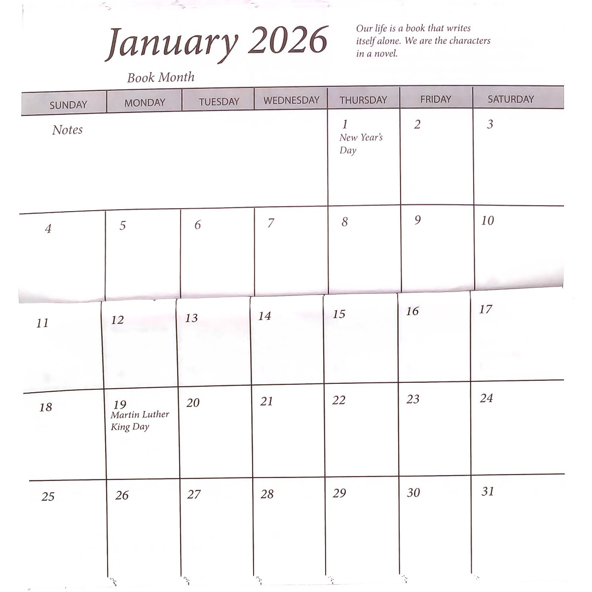 3 Year 2024 2025 2026 Pocket Calendar Planner with Note Pad (Whitetail Deer Field)