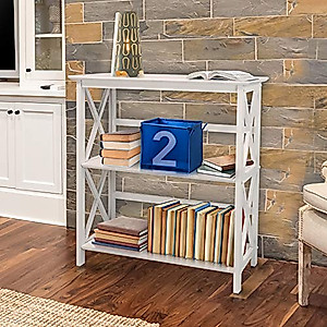 Casual Home 3-Shelf Montego Bookcase, White
