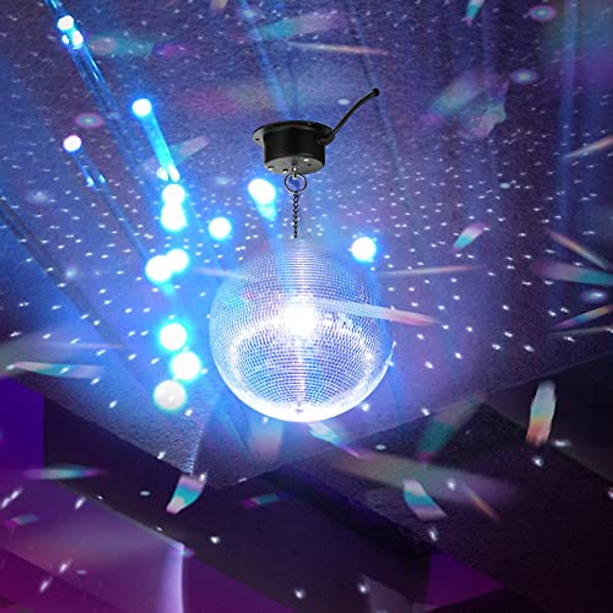 Therwen 3 Pcs Disco Ball Motor Heavy Duty Mirror Ball Motor 3RPM Slow Rotating Motor Disco Ball Rotator for 12-16" Mirror Ball and Under