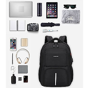 Travel Laptop Backpack For Men And Women, Business Anti Theft Slim Durable Laptops Back Pack With USB Charging Port, Water Resistant Computer Bag Fits 15.6 Inch Notebook Gifts For College School