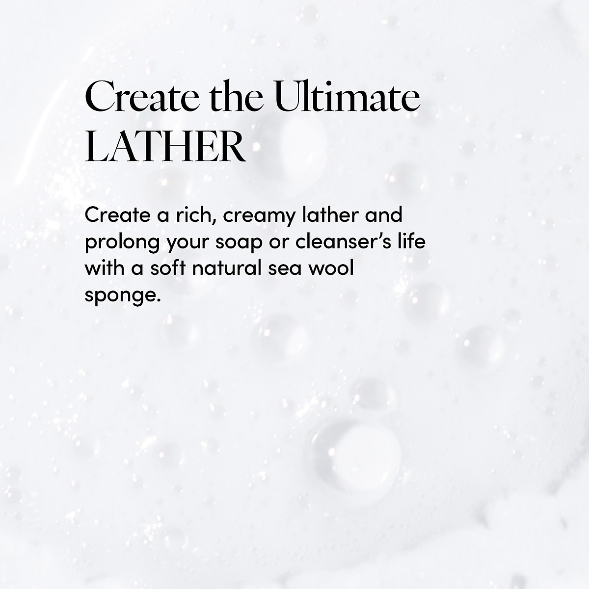 LATHER - Natural Sea Wool Sponge, 5-6" - Organic Exfoliating Body Scrubber - Soft, Gentle Cleansing - Hypoallergenic - All Skin Types - Florida Natural Loofah Sponge - Cruelty Free - Beauty & Skincare