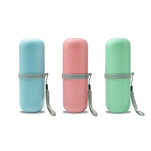 FOBBHOME 3 Pack Travel Toothbrush Case and Carrier Portable Business Trips Wash Cup Plastic Holder Organizer for Camping, School Trips and Daily Use