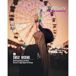 Women Quick Drying Baseball Cap Sun Hats Mesh Lightweight UV Protection for Outdoor Sports - Polka Dot Black