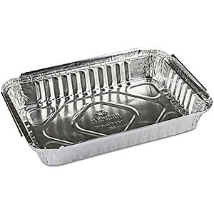 Pactiv Y76830 Oblong Food Pans, 25 oz, 1.63" Length, 0.76" Width, 1.46" Height, Aluminum (Pack of 400)