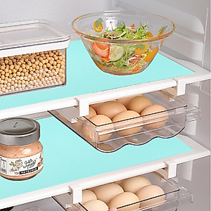 Polly Online Refrigerator Liners Shelf Liners Washable Refrigerator Mats Kitchen Silicone Refrigerator Pads Place Mats 5PCS/Set