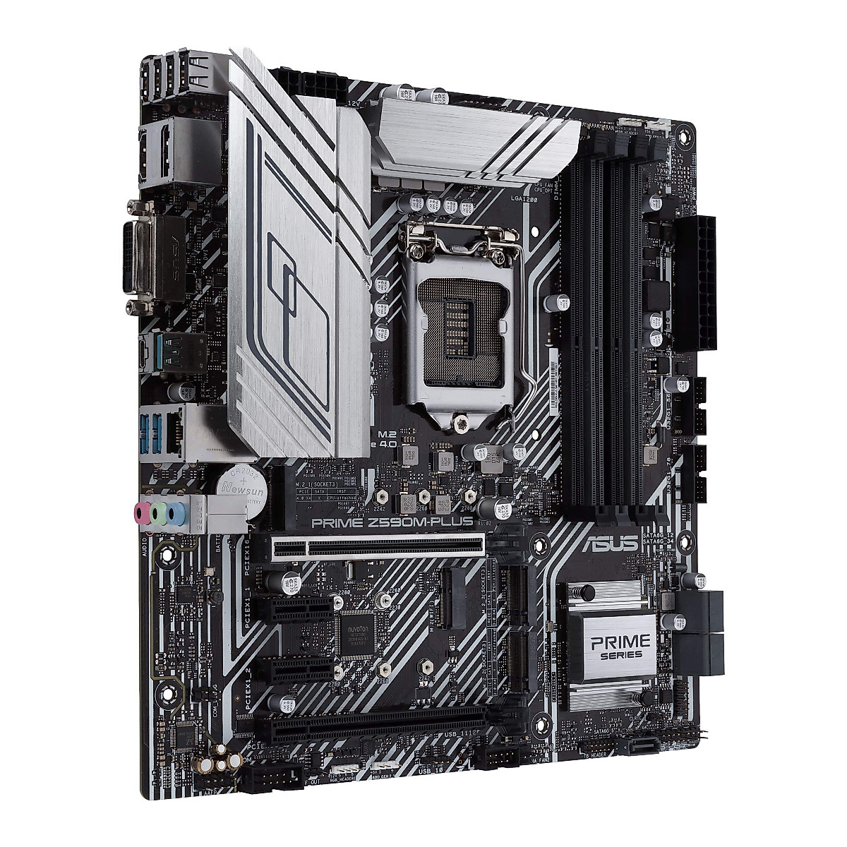 ASUS Prime Z590M-PLUS LGA 1200(Intel11th/10th Gen) microATX Motherboard (PCIe 4.0, 10 Power Stages, 3X M.2 Slot,Thunderbolt 4 Header,1Gb LAN, SPI-TPM Header,M.2 Socket -Key E Wireless,Aura Sync RGB)