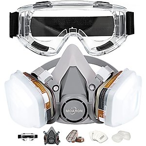 Reusable Half Face Cover Set, Half Face Respirаtor, Personal Protective Equipment Filter for Painting, Decorating Carpentry, Welding, Metal Cutting, Same Scene as 6000 6200 7000 FF-400 (Medium)
