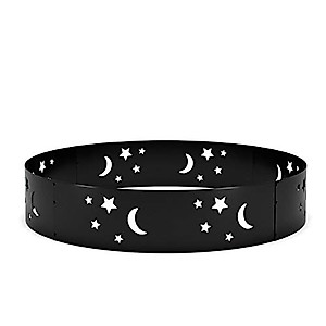 Regal Flame Moon and Stars 36" Wood Fire Pit Fire Ring Ð Heavy-Duty and Perfect for RV, Camping, and Outdoor Fireplace